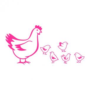 Rooster and Baby Chicks Cuttable Design | Apex Embroidery Designs ...