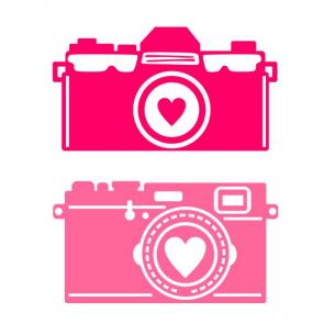 Film Camera Heart Cuttable Design | Apex Embroidery Designs, Monogram ...