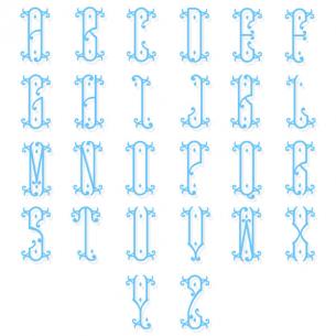 Vienna Monogram TrueType Font | Apex Embroidery Designs, Monogram Fonts ...