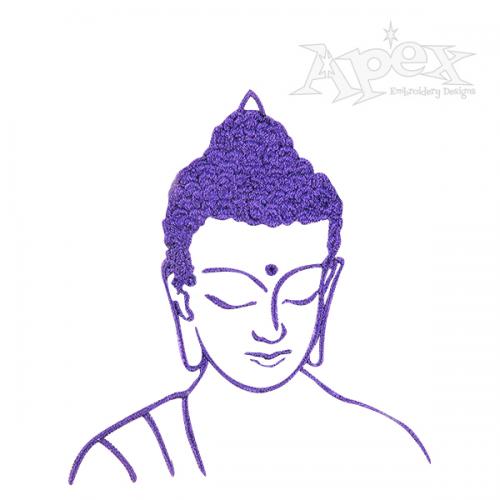 Gautama Buddha Embroidery Design | Apex Monogram Designs & Fonts
