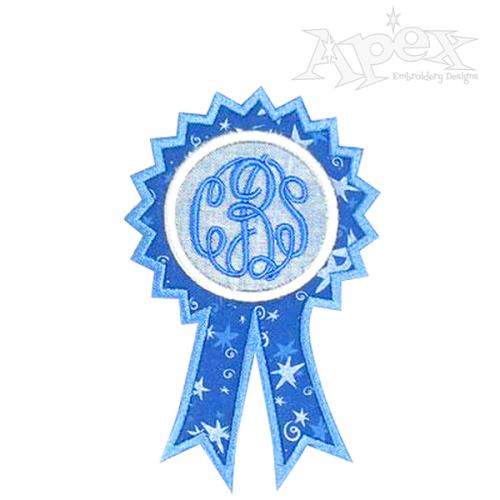 Blue Ribbon Monogram Embroidery Designs | Apex Monogram Designs & Fonts