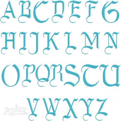 Gothic Age Embroidery Font | Apex Embroidery Designs, Monogram Fonts ...