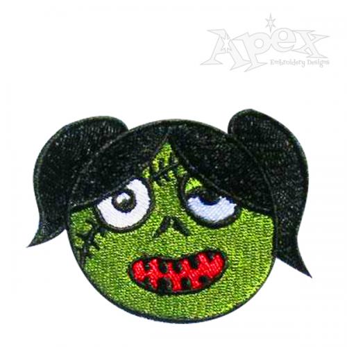 Zombie Walking Dead Ghoul Girl Machine Embroidery Design