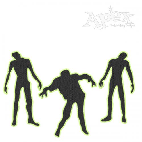 Zombie Halloween Pack Machine Embroidery Design by Apex
