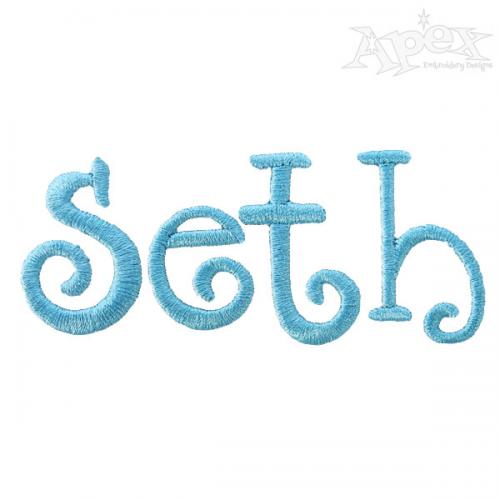 Seth Embroidery Font | Apex Monogram Designs & Fonts