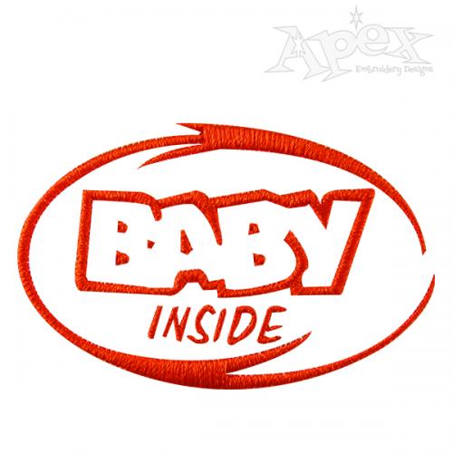 Baby Inside Embroidery Design | Apex Embroidery Designs, Monogram Fonts ...