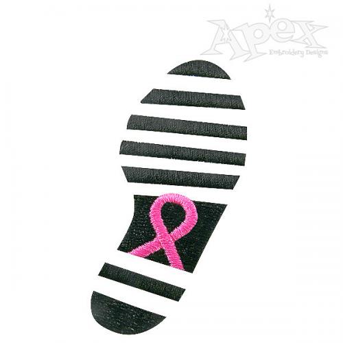 Walk For Awareness Foot Ribbon Embroidery Design | Apex Monogram ...