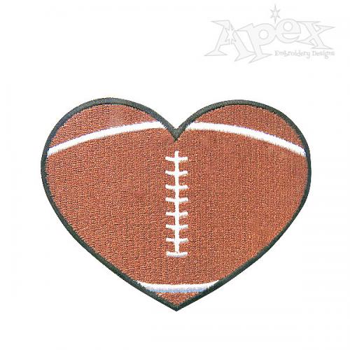 Football Heart Embroidery Design | Apex Embroidery Designs, Monogram ...