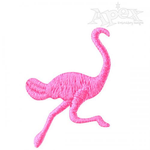 Ostrich Embroidery Design | Apex Monogram Designs & Fonts