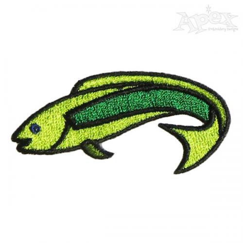 Fish Swimming Embroidery Design | Apex Monogram Designs & Fonts