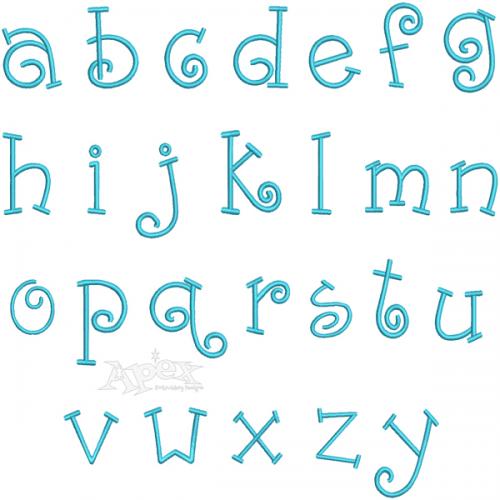 Swirl Embroidery Font | Apex Embroidery Designs, Monogram Fonts & Alphabets