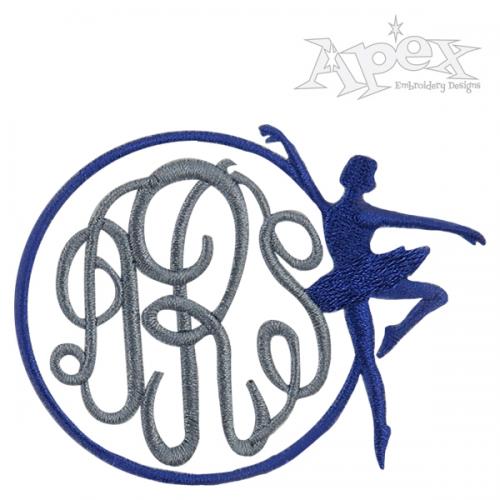 Ballerina Monogram Embroidery Frames | Apex Embroidery Designs ...