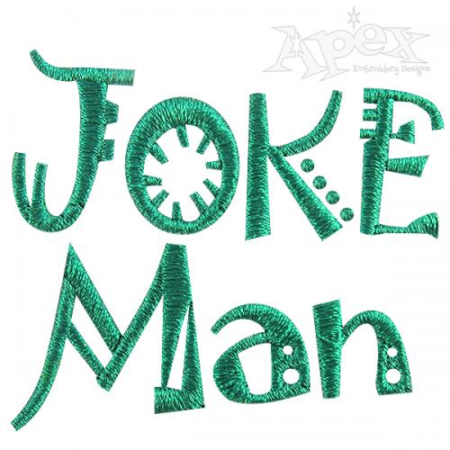 JokerMan Alphabet Letters Machine Embroidery Font - Apex