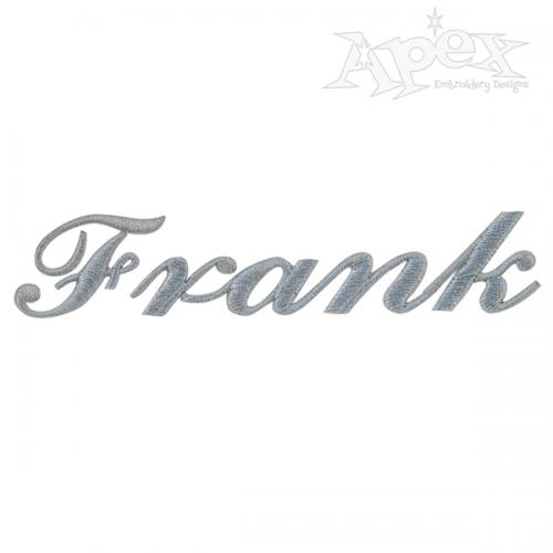 Ford Logo Script Machine Embroidery Font - Apex