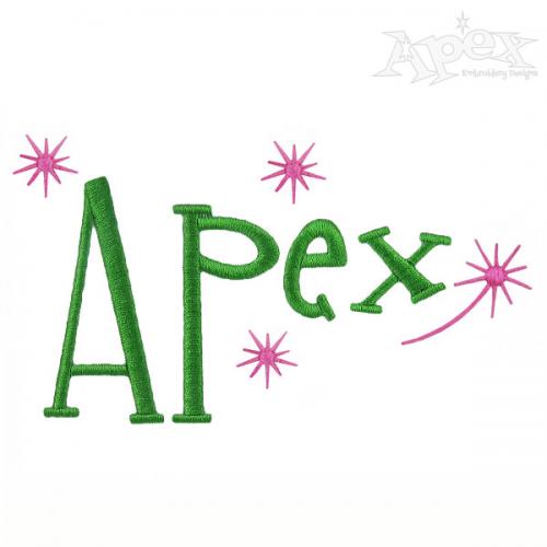 Apex Embroidery Font Designs | Apex Monogram Designs & Fonts