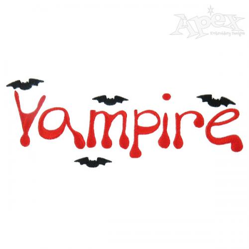 Vampire Halloween Machine Embroidery Font Design Pack by Apex