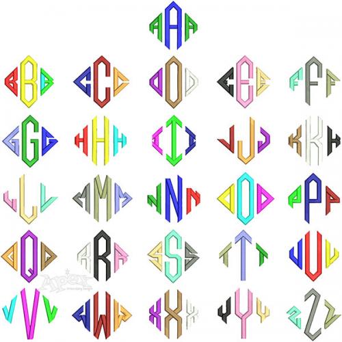 Diamond Master Embroidery Font | Apex Embroidery Designs, Monogram ...
