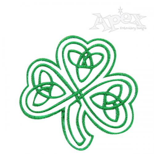Irish Shamrock Trinity Knot Machine Embroidery Design | Apex