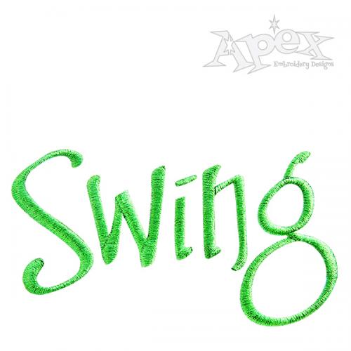 Swing Set Embroidery Fonts | Apex Monogram Designs & Fonts