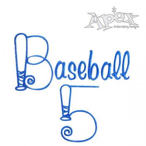 Baseball Embroidery Font Alphabet | Apex Monogram Designs & Fonts