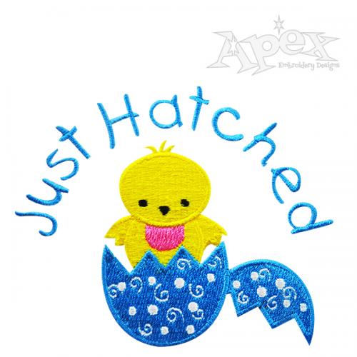 Just Hatched Embroidery Design | Apex Monogram Designs & Fonts