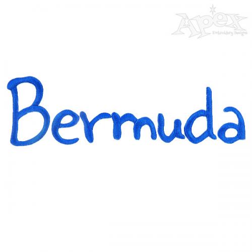 Bermuda Embroidery Font | Apex Monogram Designs & Fonts