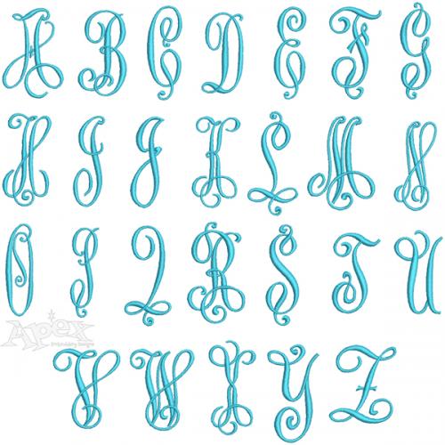 Victor Embroidery Font | Apex Embroidery Designs, Monogram Fonts ...