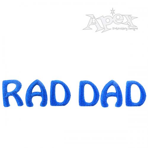 Rad Dad Father's Day Machine Embroidery Design - Apex
