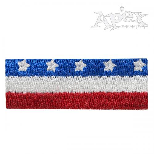 USA Flag Bar Embroidery Design | Apex Monogram Designs & Fonts