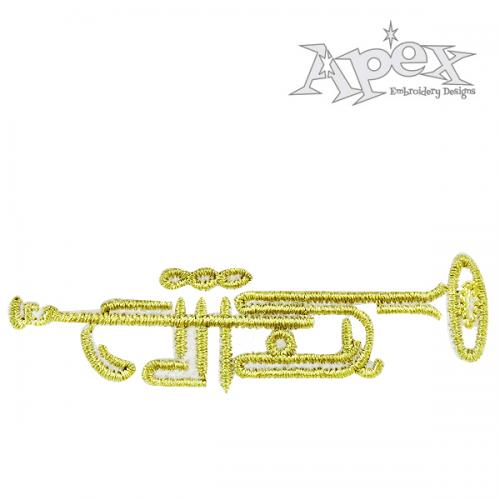 Trumpet Embroidery Design | Apex Monogram Designs & Fonts
