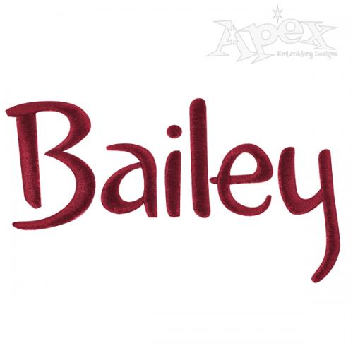 Bailey Embroidery Fonts | Apex Monogram Designs & Fonts