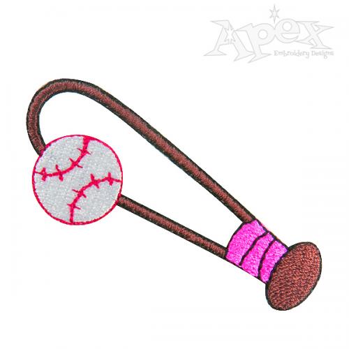Baseball Bat Embroidery Design | Apex Monogram Designs & Fonts