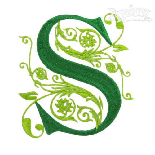 Regal Floral Monogram Machine Embroidery Font by Apex