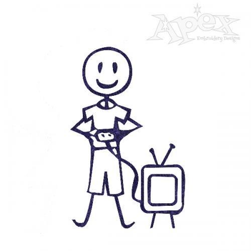 Video Game Boy Embroidery design | Apex Monogram Designs & Fonts