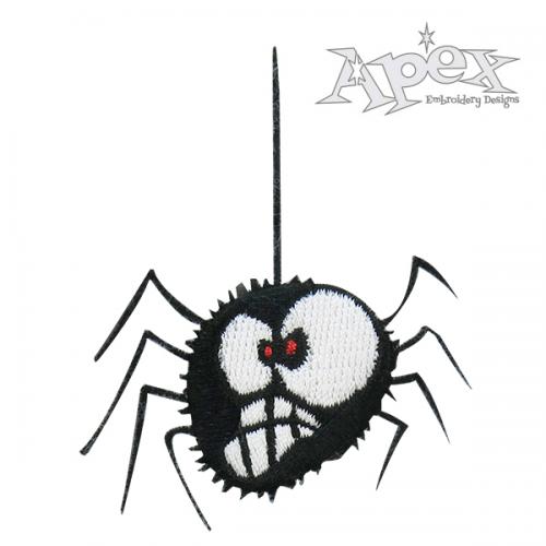 Spooky Scared Spider Machine Embroidery Design by Apex