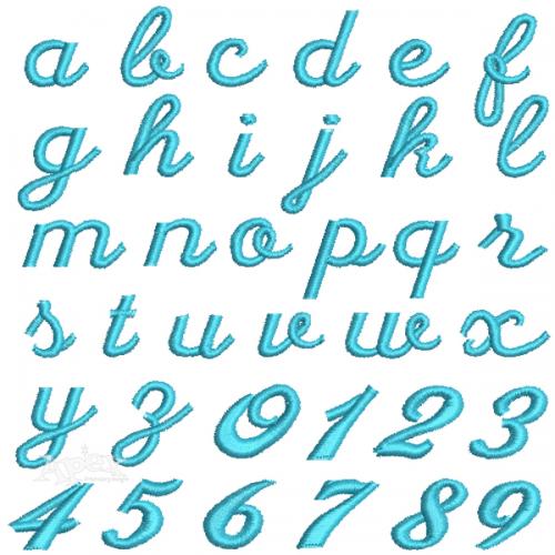 Ribbon Script Small Embroidery Fonts | Apex Embroidery Designs ...