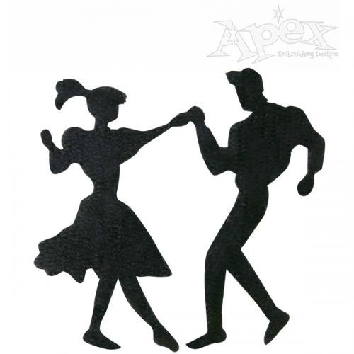 Dancing Shag Embroidery Design | Apex Monogram Designs & Fonts