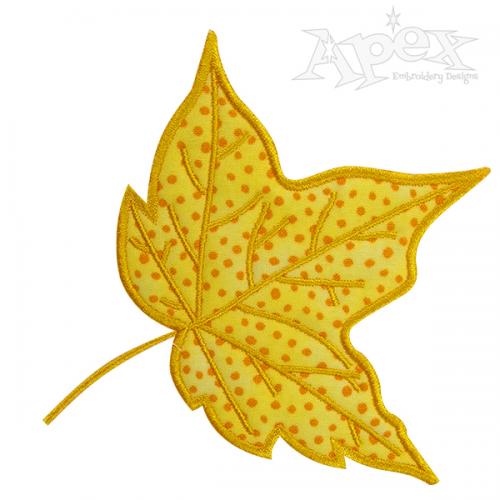 Leaf Applique Embroidery Design | Apex Monogram Designs & Fonts
