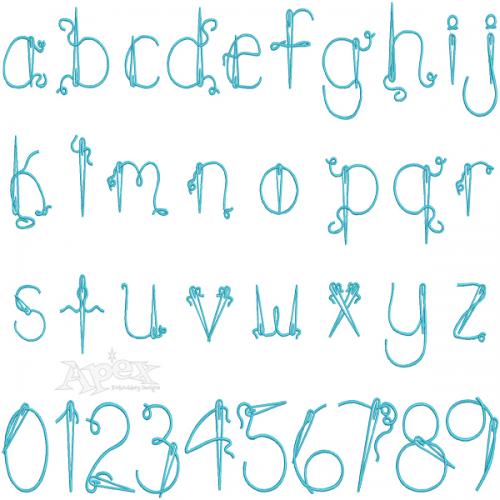 Needles Embroidery Font | Apex Embroidery Designs, Monogram Fonts ...