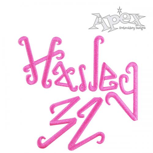 Hailey Embroidery Font | Apex Monogram Designs & Fonts