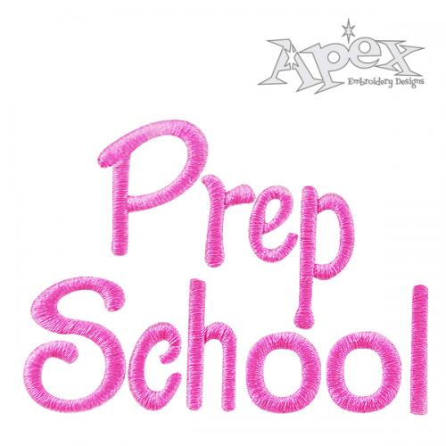 Prep School Preppy Machine Embroidery Font - Apex