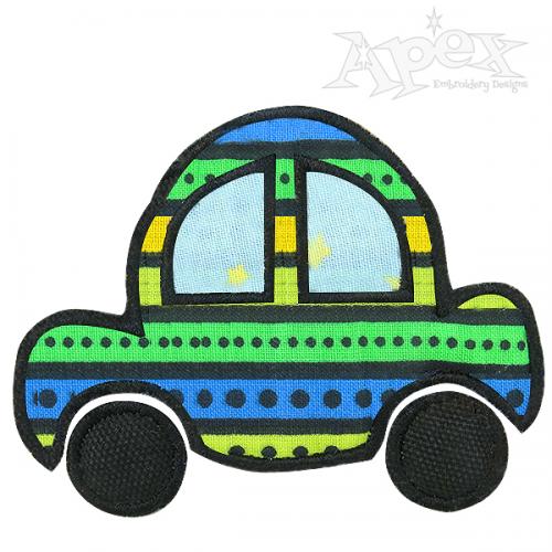 Automobile Car Applique Embroidery Design | Apex Monogram Designs & Fonts