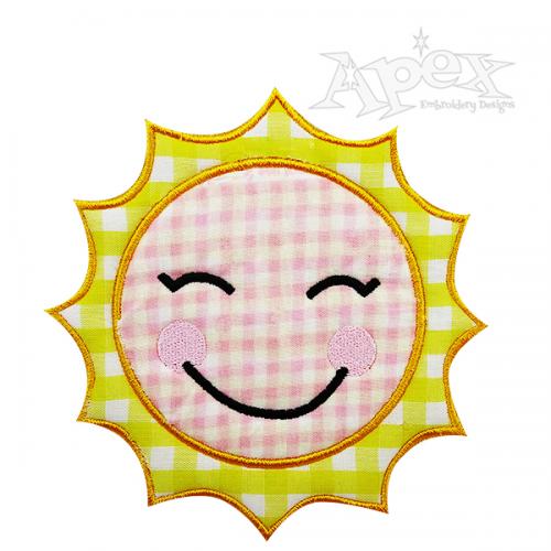 Sun Applique Embroidery Design | Apex Monogram Designs & Fonts