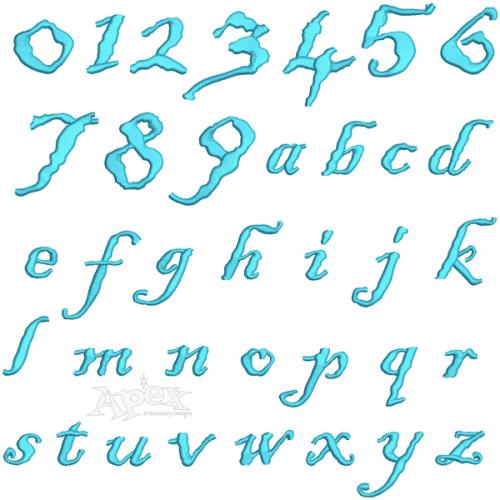 Colonial Font Embroidery | Apex Embroidery Designs, Monogram Fonts ...