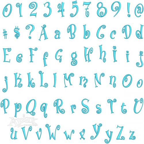 Boingo Embroidery Font | Apex Embroidery Designs, Monogram Fonts ...