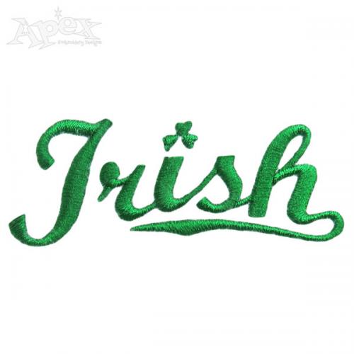 Irish Celtic Word Art Shamrock Machine Embroidery Design | Apex