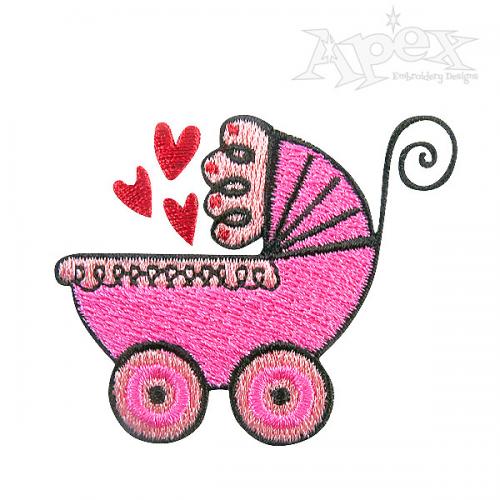 Baby Stroller Embroidery Design | Apex Monogram Designs & Fonts