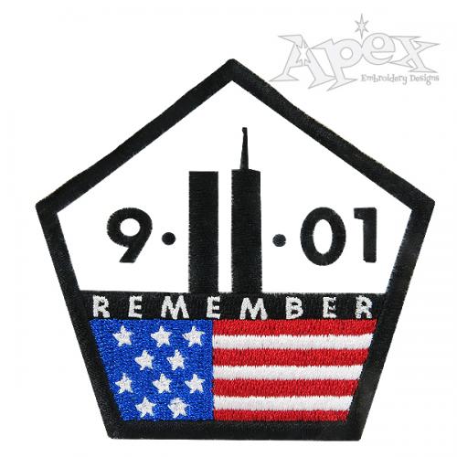 September 11th 9/11 Free Machine Embroidery Design - Apex