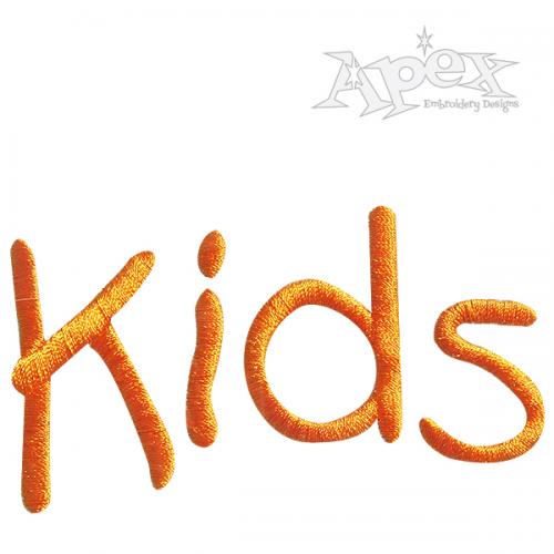 Kids Machine Embroidery Font Alphabet Letters - Apex