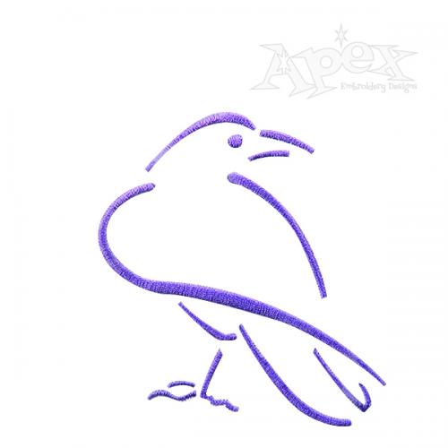 Raven Embroidery Design | Apex Monogram Designs & Fonts